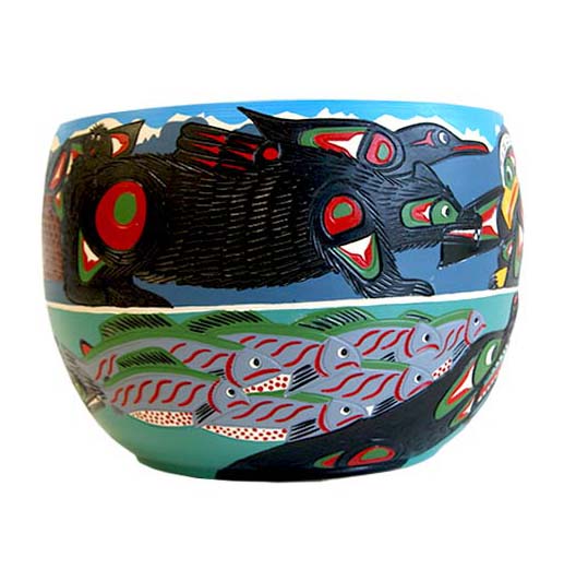 Ceramic Bowl - Land and Sea - Canadian Indigenous Art Inc.
