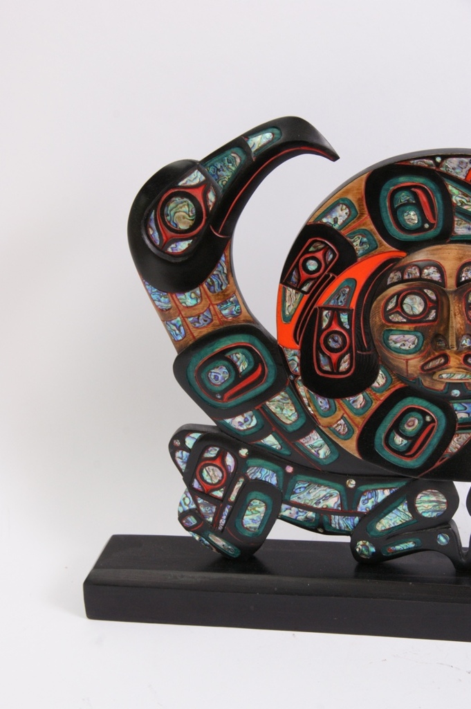 Contemporary Native Art Raven and Eagle with the Sun - Canadian ...