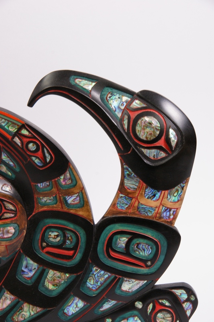 Contemporary Native Art Raven and Eagle with the Sun - Canadian ...