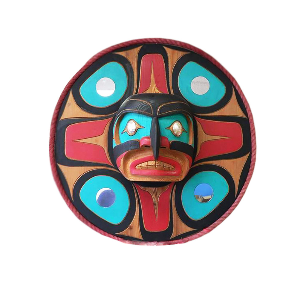 Moon Mask with Mirrors - Canadian Indigenous Art Inc.
