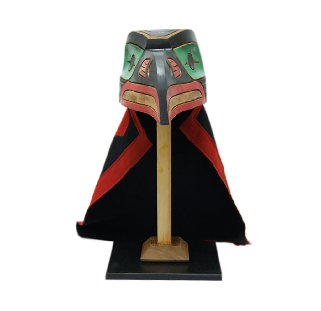 Raven Helmet with Cape - Canadian Indigenous Art Inc.
