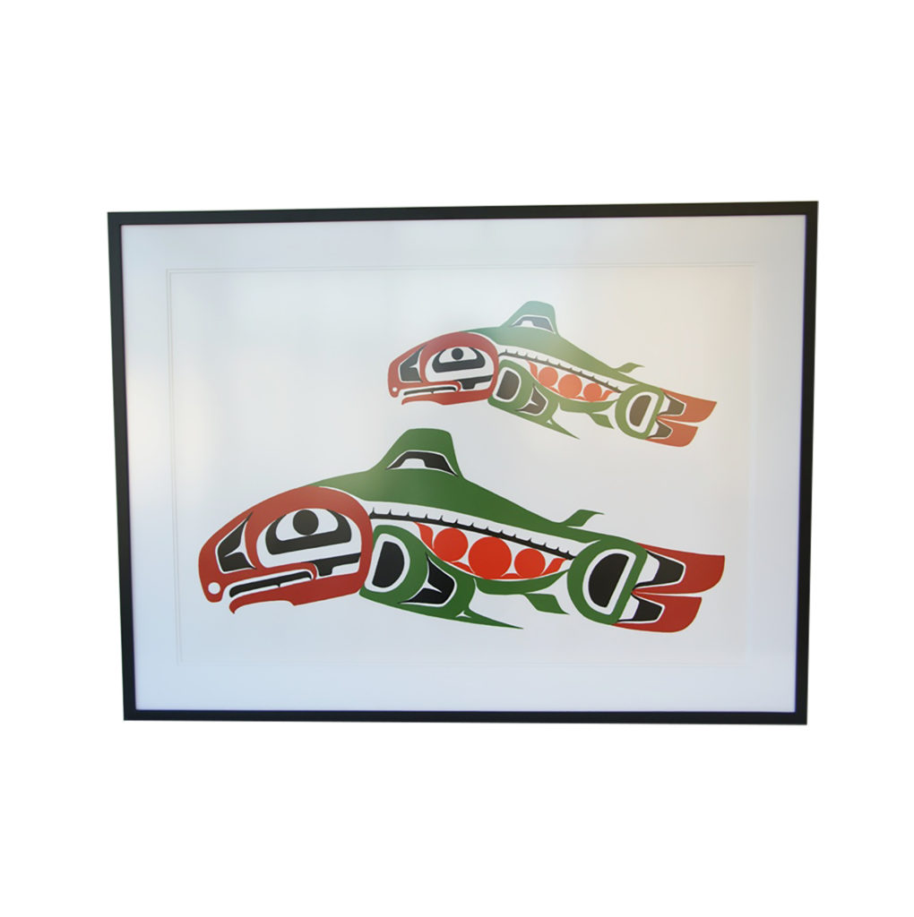 New Salmon Print in Frame - Canadian Indigenous Art Inc.