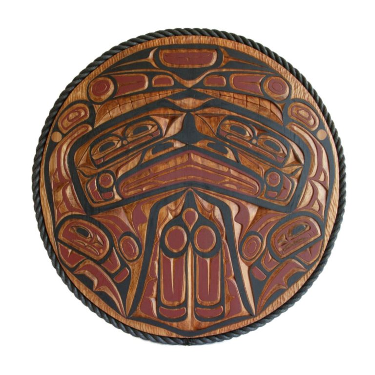 Eagle Native Round Panel - Canadian Indigenous Art Inc.
