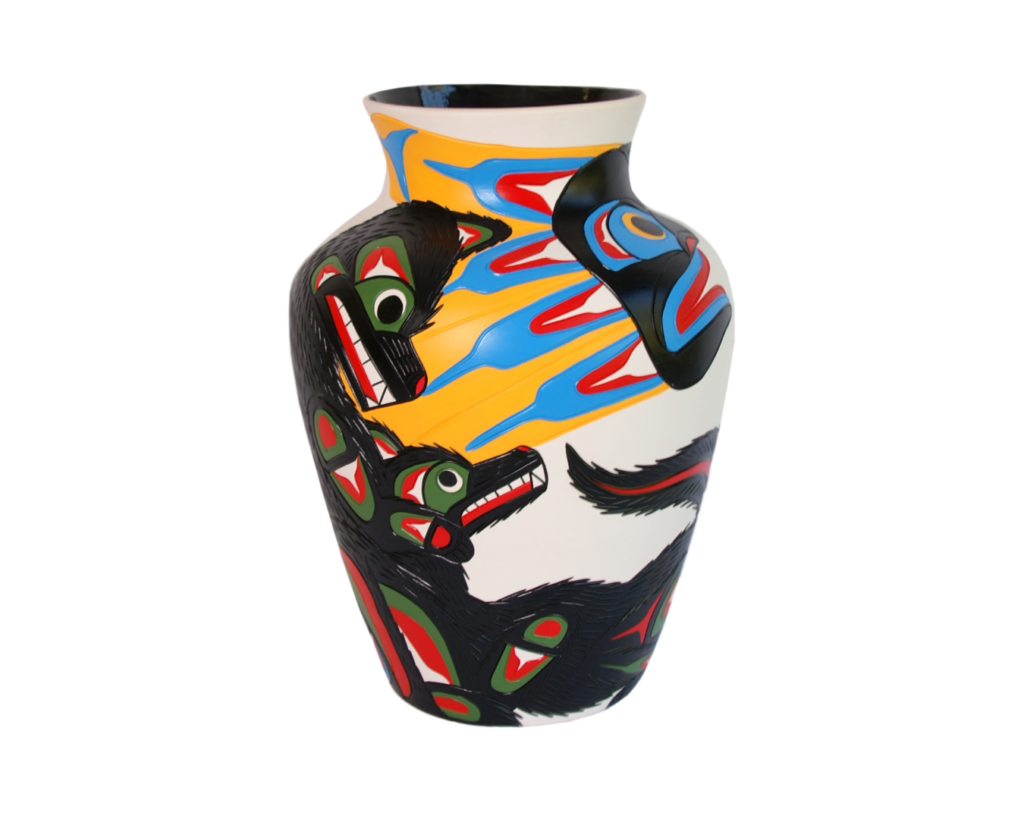 Animal Kingdom Vase - Canadian Indigenous Art Inc.