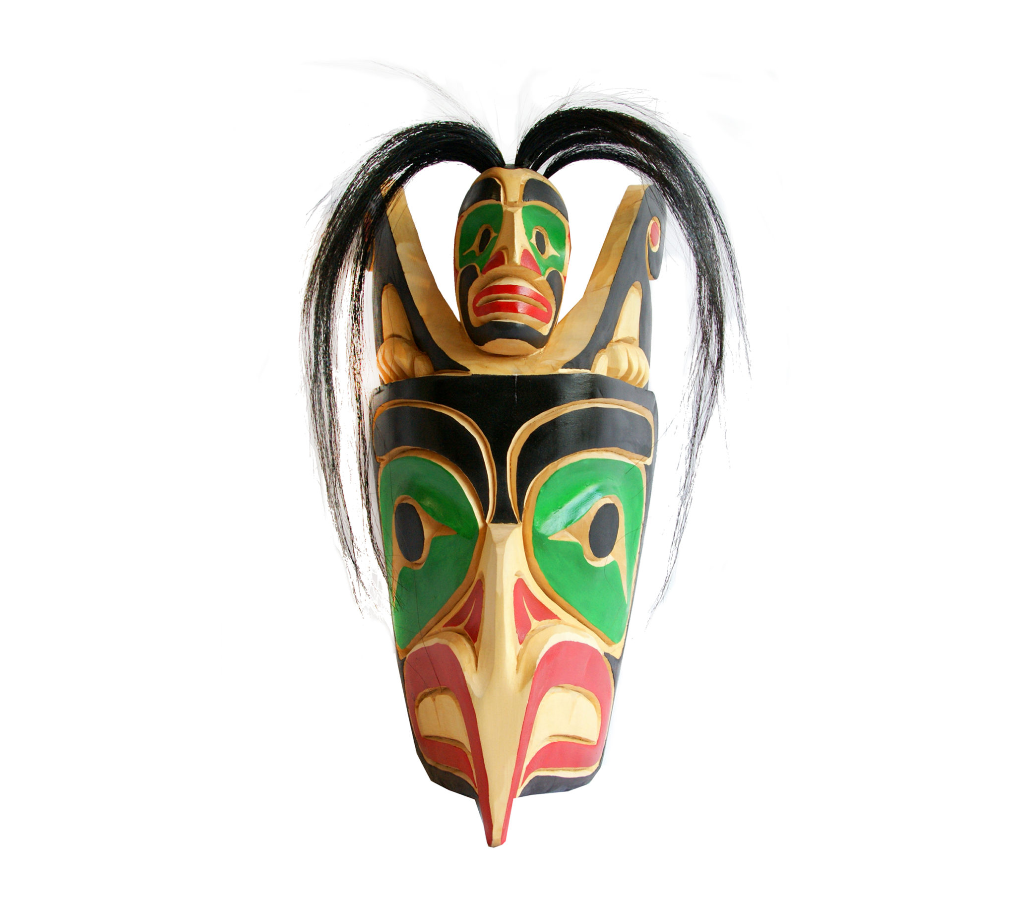 Thunderbird & Salish Man Mask - Canadian Indigenous Art Inc.