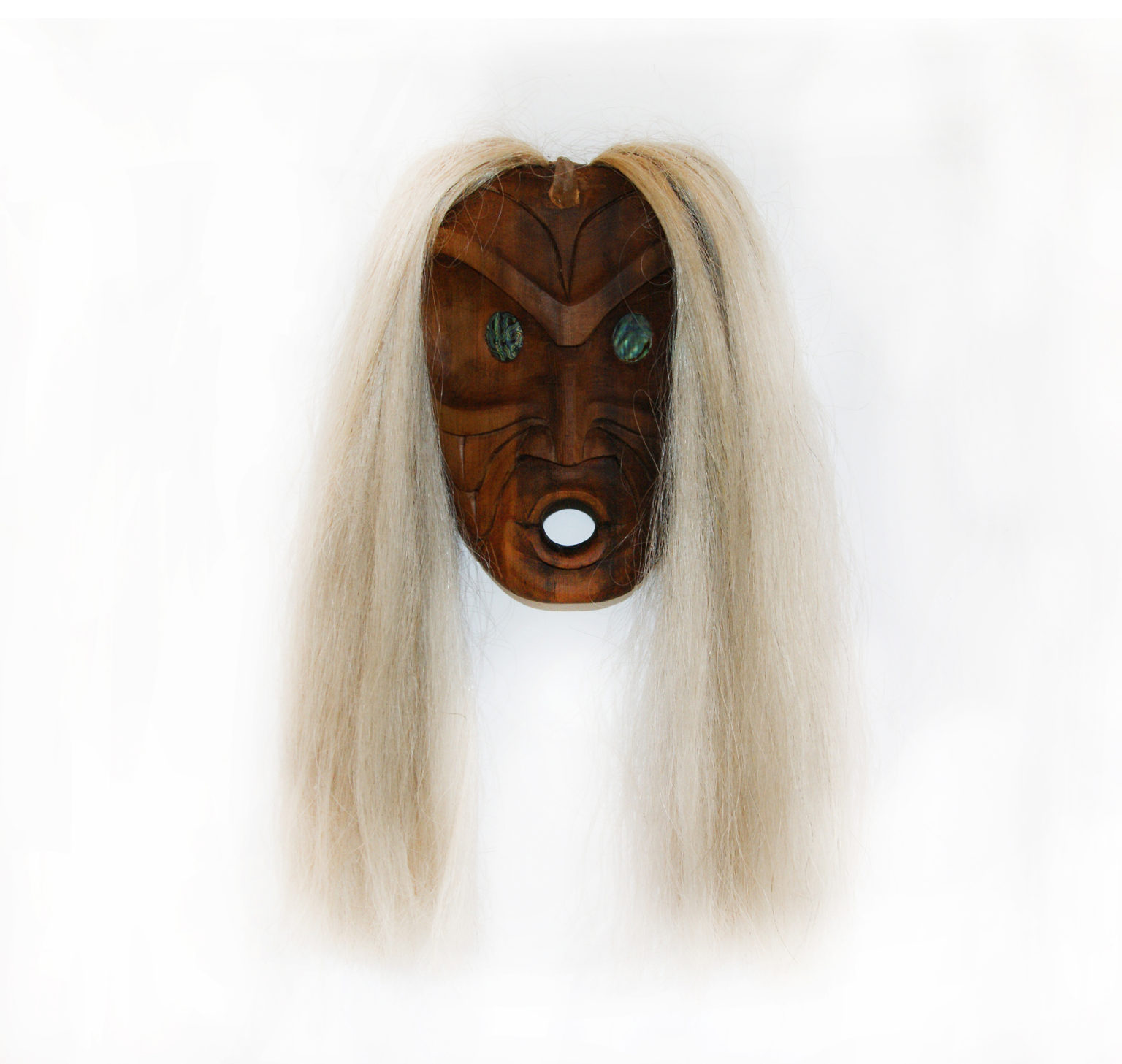 West Coast Indigenous Masks with Hair - Canadian Indigenous Art Inc.