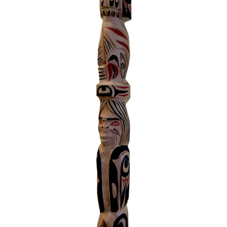 Multi Figure Talking Stick - Canadian Indigenous Art Inc.