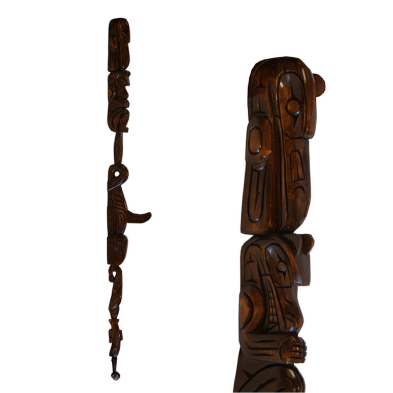 Multi-Figured Talking Stick - Canadian Indigenous Art Inc.