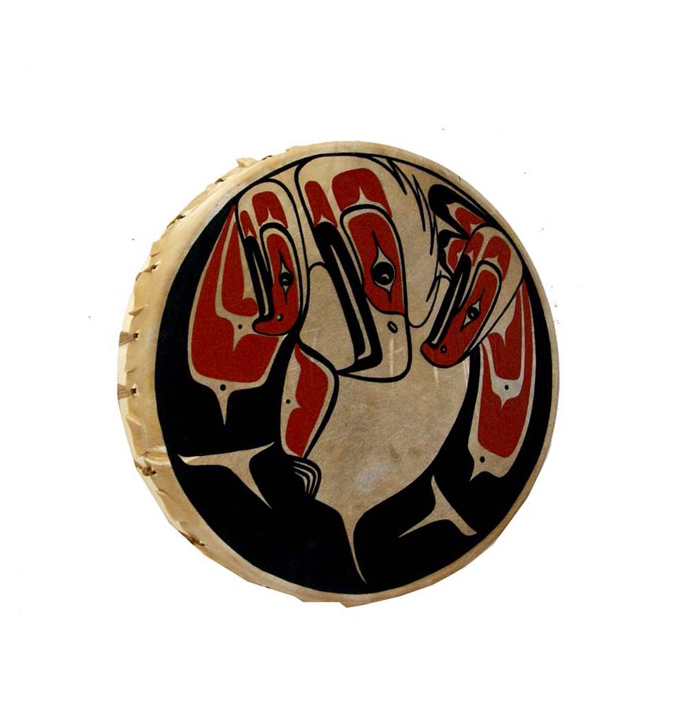 Eagle and Raven - Native Drum - Canadian Indigenous Art Inc.