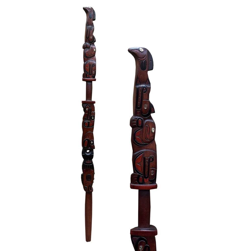 Multi Figure Talking Stick - Canadian Indigenous Art Inc.