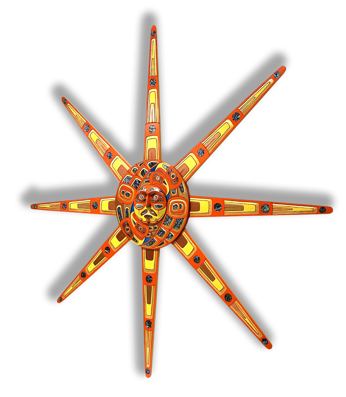 Sun Mask - Yellow - Canadian Indigenous Art Inc.