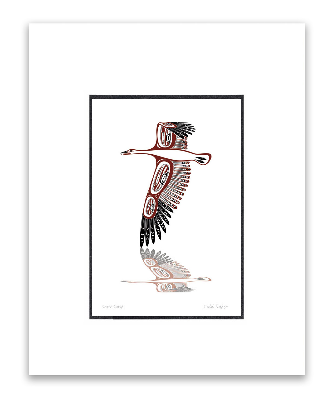 Matted Print - Snow Goose - Canadian Indigenous Art Inc.