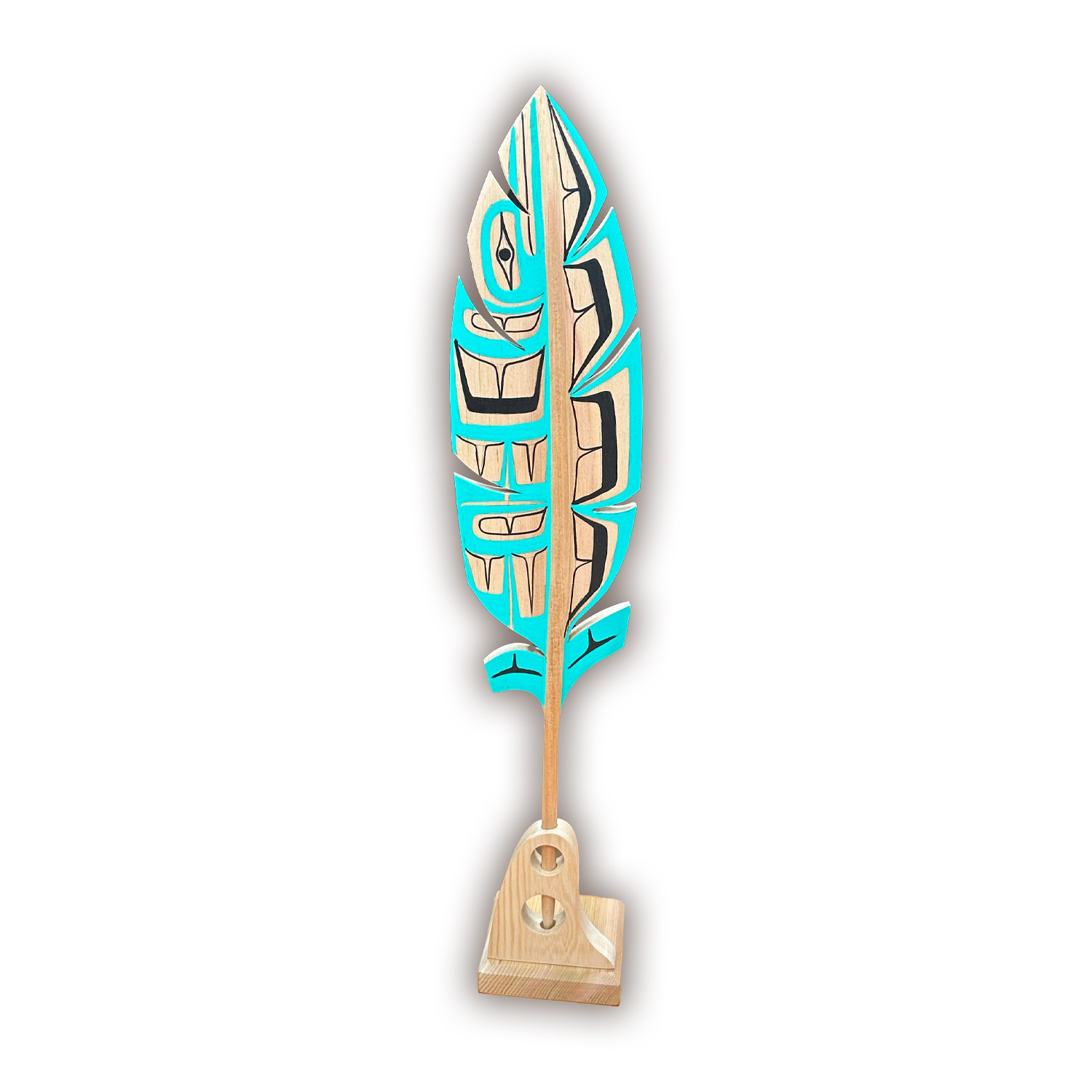 Turquoise Hummingbird Feather - Canadian Indigenous Art Inc.