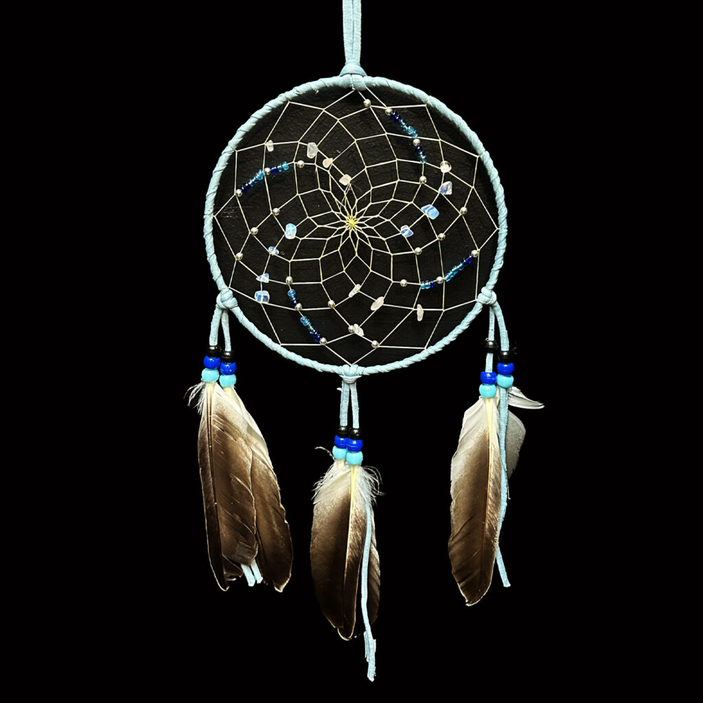 6" Blue Dream Catcher - Canadian Indigenous Art Inc.