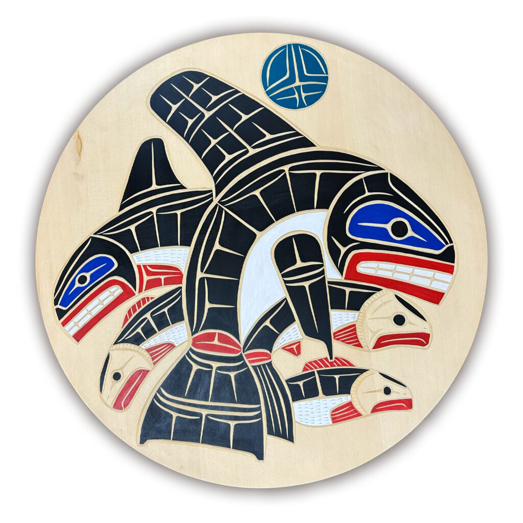 Killer whales and Salmon - Canadian Indigenous Art Inc.
